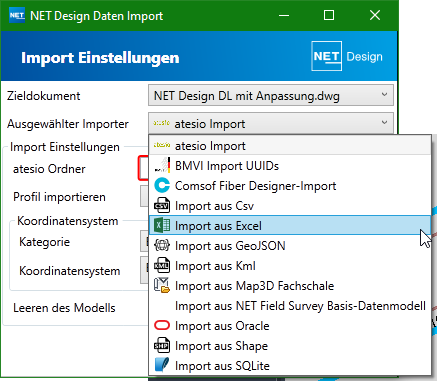 Daten importieren NET Hilfe Center